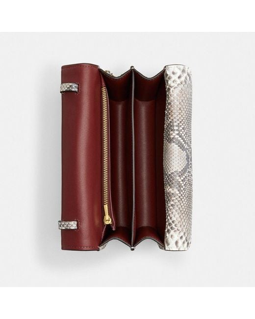 COACH Idol Bag In Python in White | Lyst