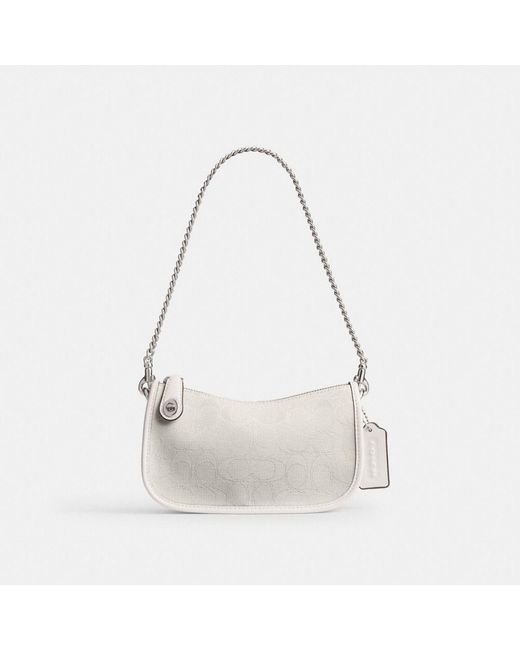 COACH Swinger Bag 20 In Signature Jacquard in White | Lyst