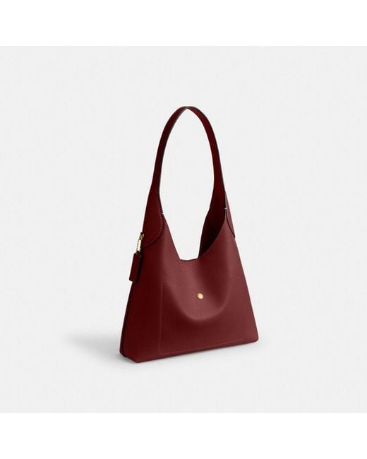 COACH Brooklyn Shoulder Bag 28 in Red | Lyst