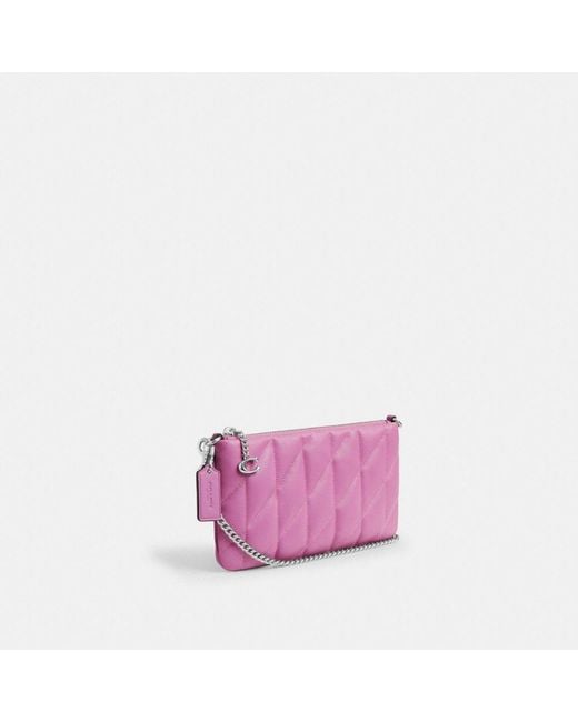 COACH Pouch Bag With Pillow Quilting in Pink | Lyst