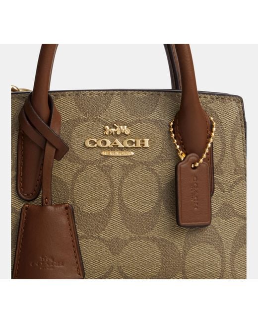 COACH Andrea Mini Carryall Bag - Beige | Pvc in Black | Lyst UK