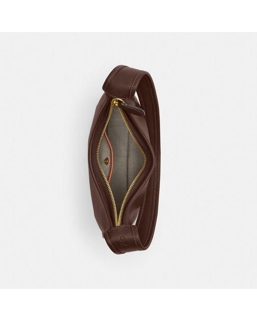 COACH Curve Zip Bag in Brown | Lyst