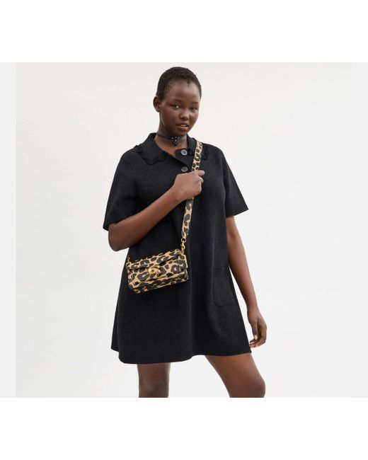 COACH Tabby Shoulder Bag 20 With Leopard Print in Black | Lyst UK