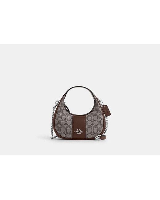 COACH Carmen Mini Crossbody Bag - Brown | Cotton in Black | Lyst