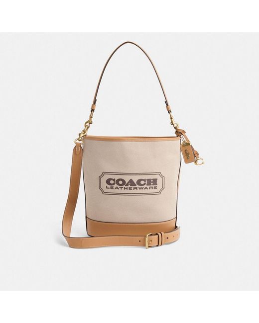 COACH Restored Dakota Bucket Bag in Natural | Lyst