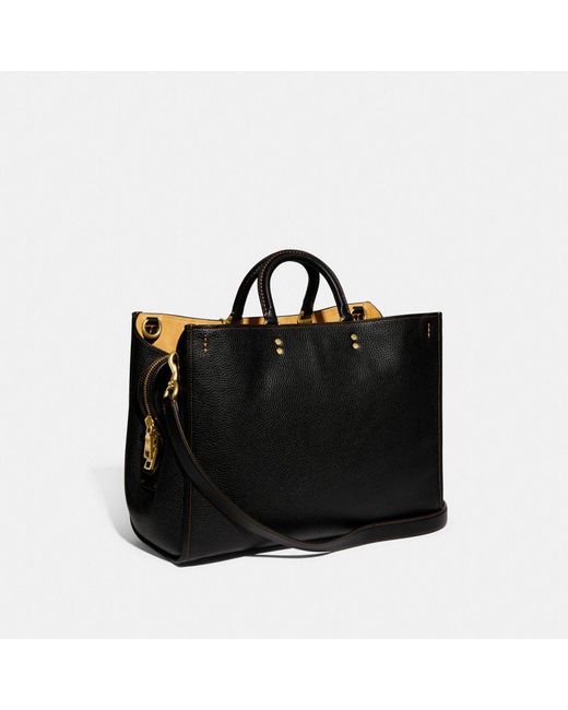 COACH Rogue Bag 39 In Regenerative Leather in Black | Lyst