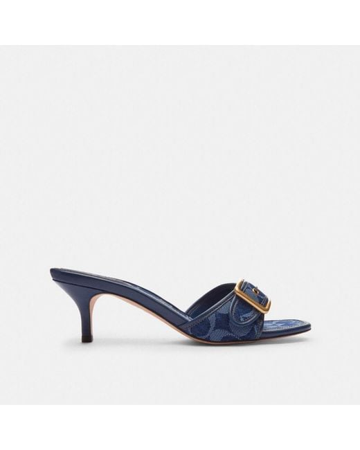 COACH Margot Signature C Sandal in Blue | Lyst