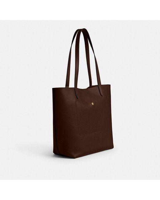 COACH Manhattan Tote in Brown | Lyst