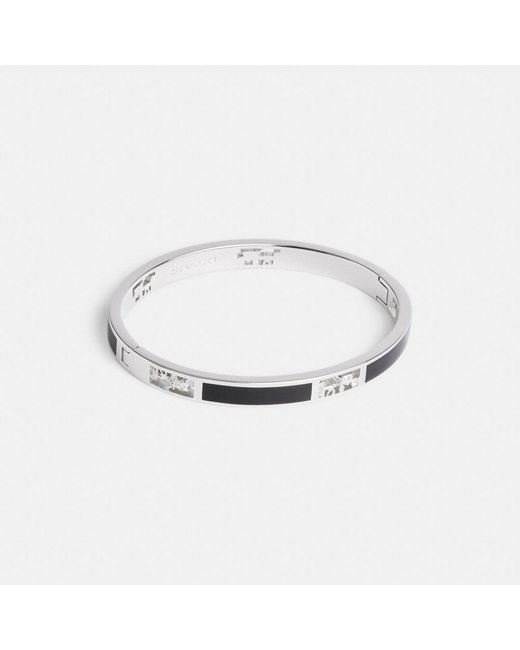 COACH Horse And Carriage Cut Out Enamel Bangle in Metallic | Lyst