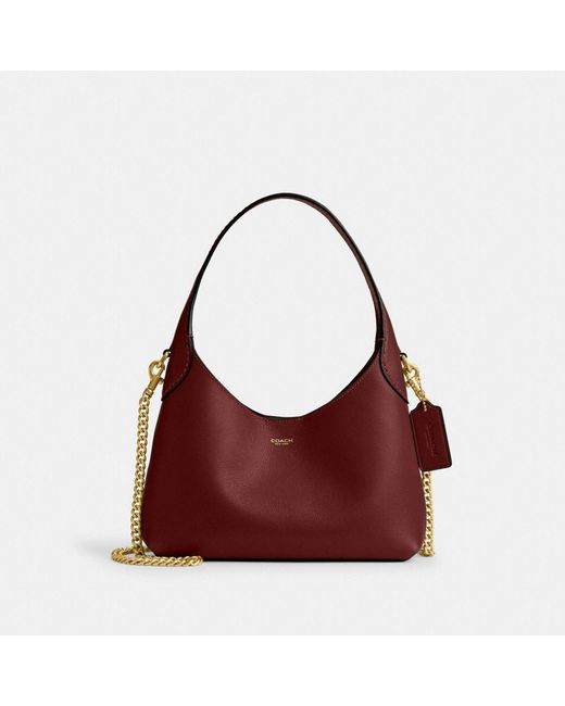 COACH Brooklyn Shoulder Bag 23 in Red | Lyst
