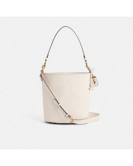 COACH Restored Dakota Bucket Bag in White | Lyst