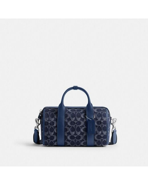 COACH Gotham Duffle Bag 24 In Signature Denim in Blue for Men | Lyst