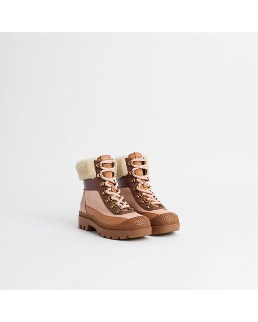 COACH Restored Talia Bootie in Brown | Lyst