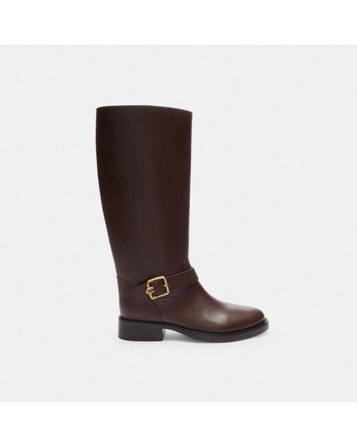 COACH Madeline Extended Calf Boot in Brown | Lyst