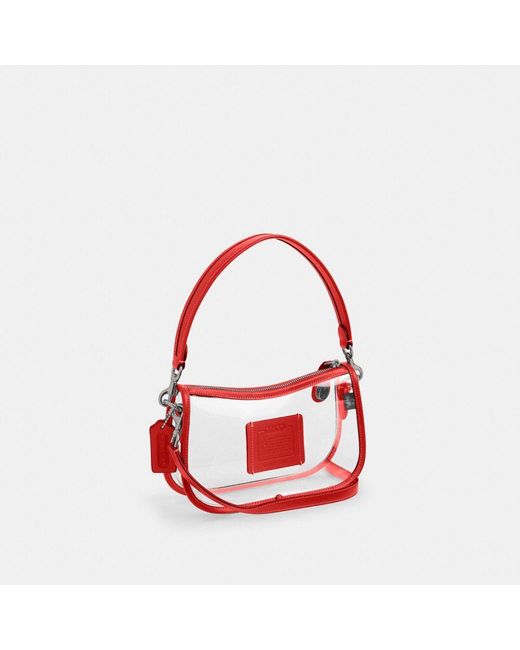 COACH Stadium Swinger Bag in Red | Lyst