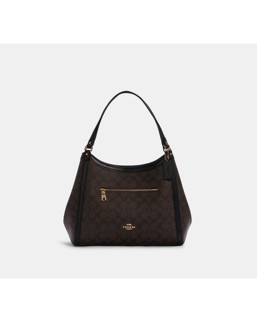 COACH Kristy Schultertasche aus Signature-Canvas in Schwarz | Lyst DE
