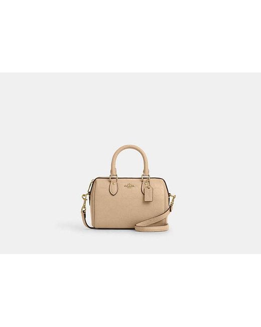 COACH Mini Rowan Crossbody Bag in Black | Lyst