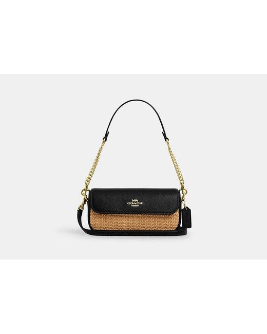 COACH Hailey Flap Bag in Black | Lyst UK