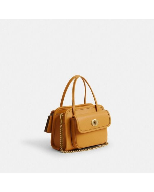 COACH Safari Bag in Yellow | Lyst