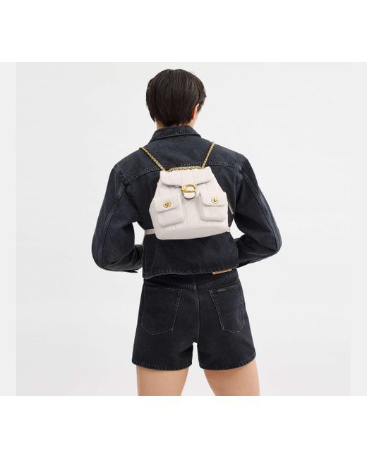 COACH Tabby Backpack in Black | Lyst UK