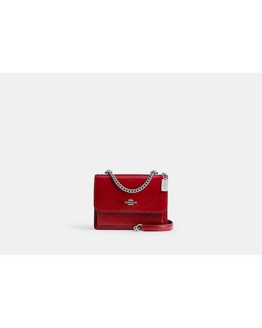COACH Mini Klare Crossbody Bag in Red | Lyst