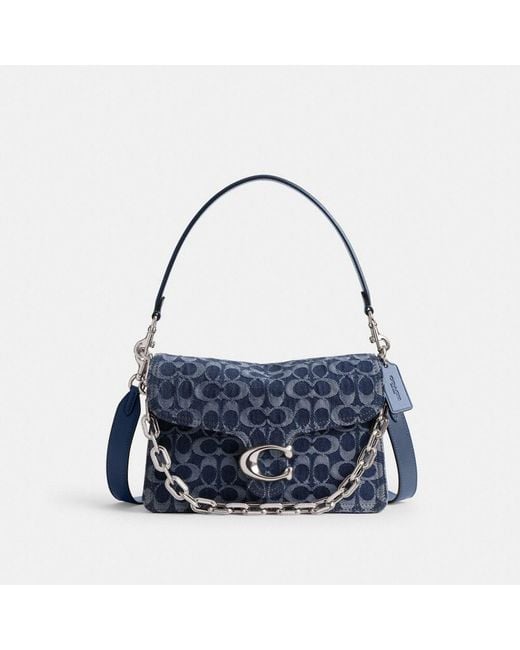 COACH Chain Tabby Shoulder Bag In Signature Denim in Blue | Lyst