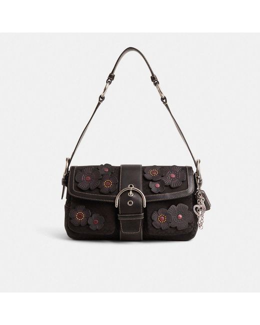 COACH Upcrafted Vintage Mini Soho Pocket Flap Bag in Black | Lyst
