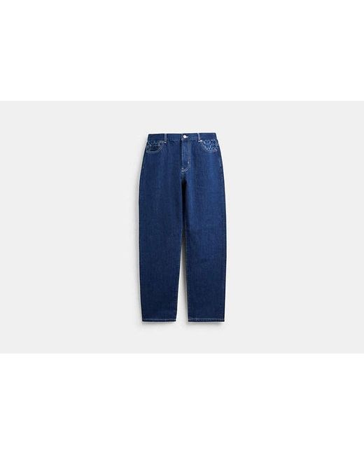 COACH Straight Fit Denim Jeans in Blue for Men | Lyst