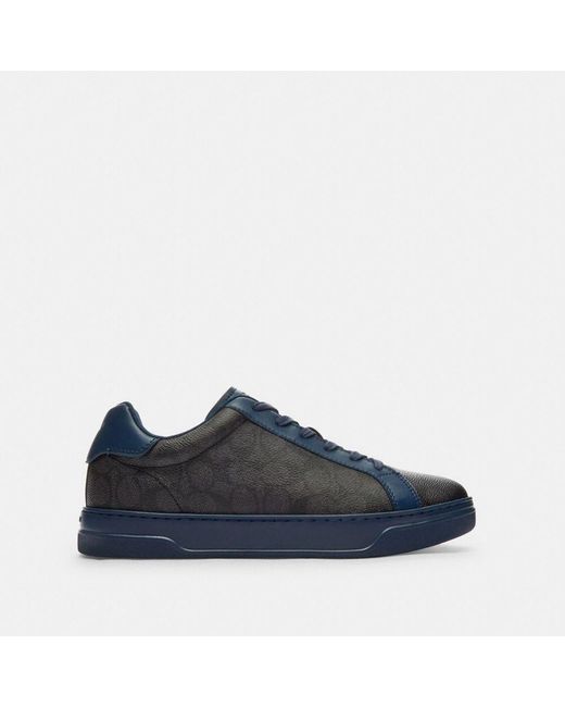 COACH High Line Sneaker In Signature Canvas in Blue for Men | Lyst
