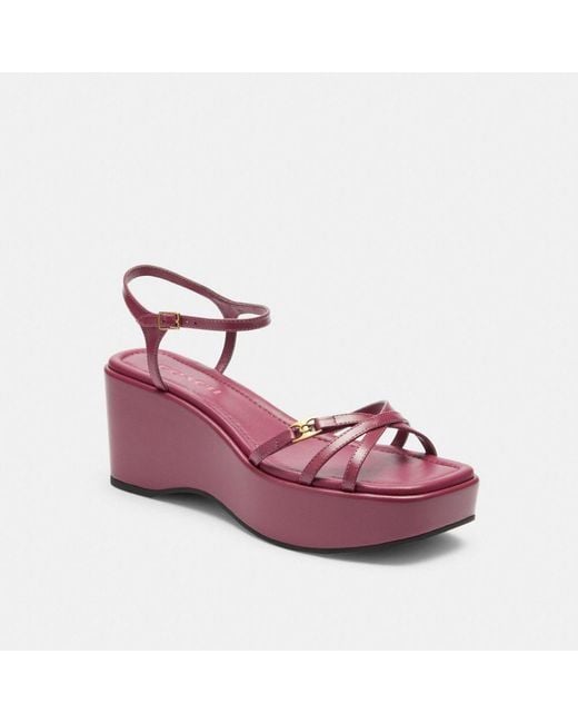 COACH Ginny Platform Sandal in Pink | Lyst