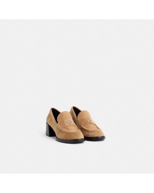 COACH Restored Natalie Loafer in Metallic | Lyst