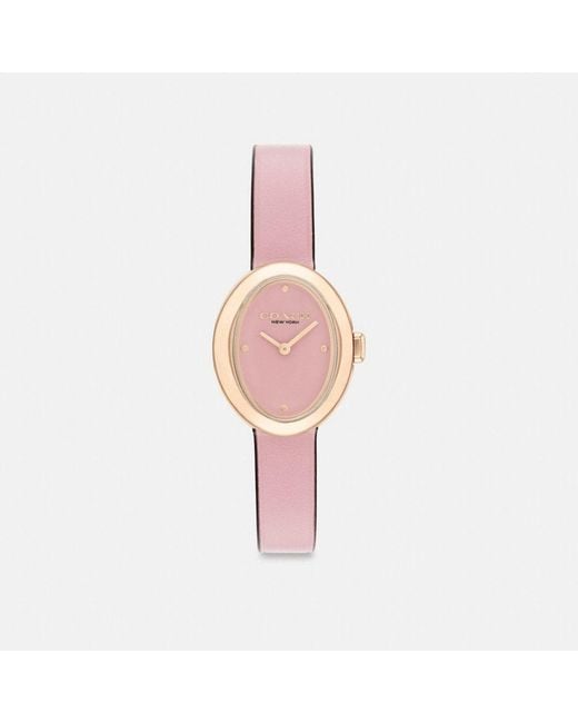 COACH Sammy Watch%2c 22mm in Pink | Lyst