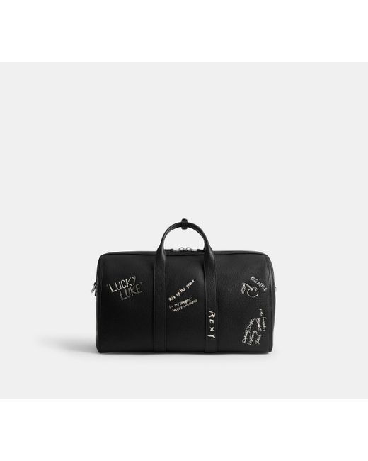 COACH Gotham Duffle Bag 45 With Sketch Print in Black for Men | Lyst UK