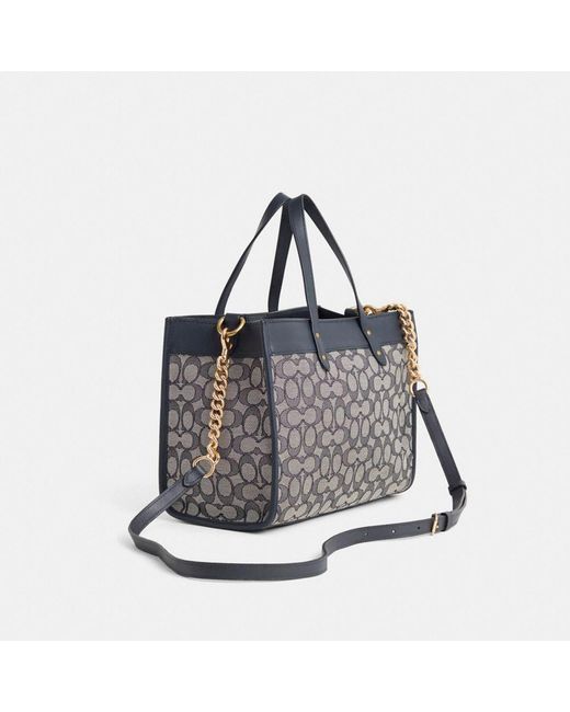 COACH Upcrafted Field Tote 30 In Signature Jacquard in Gray | Lyst