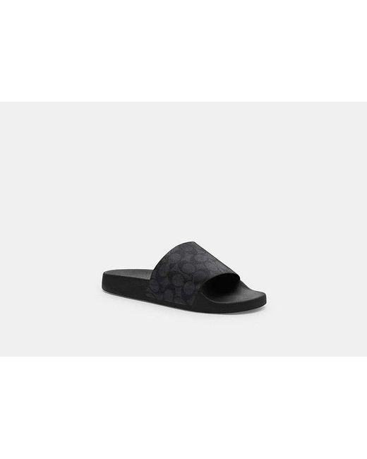 COACH Slide In Signature Canvas in Black for Men | Lyst UK