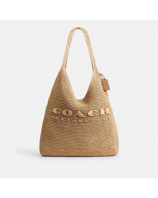COACH Brooklyn Shoulder Bag 39 in Natural | Lyst