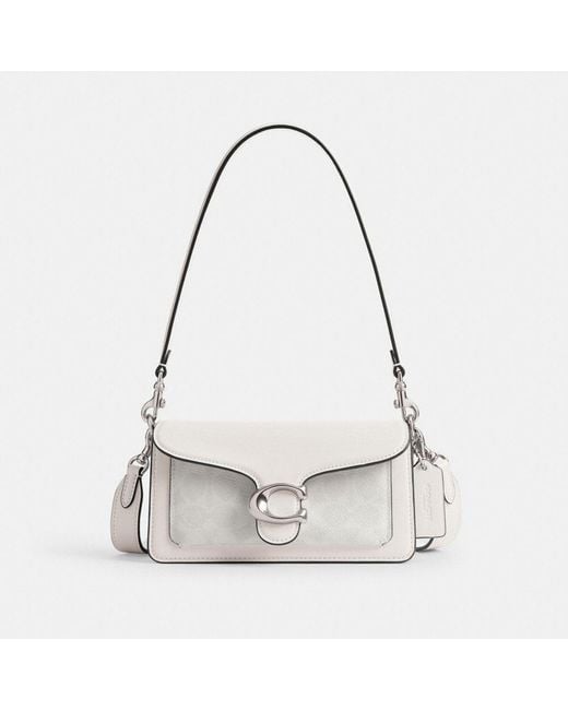 COACH Tabby Shoulder Bag 20 In Signature Canvas in White | Lyst
