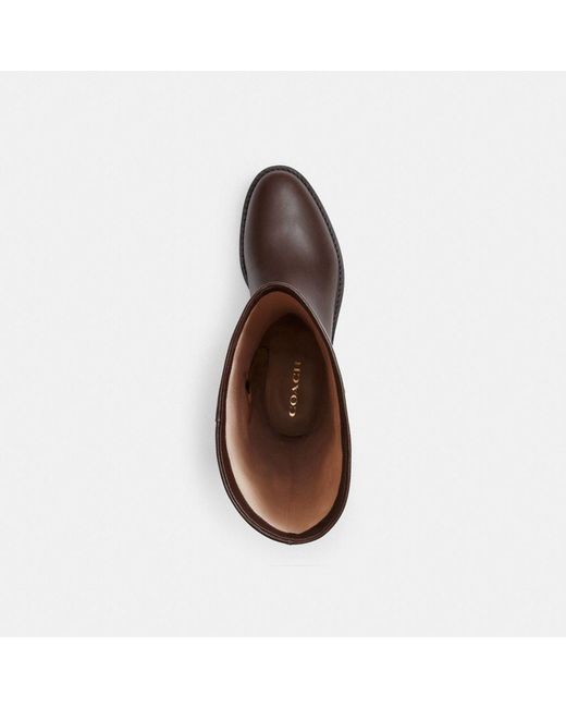 COACH Madeline Extended Calf Boot in Brown | Lyst