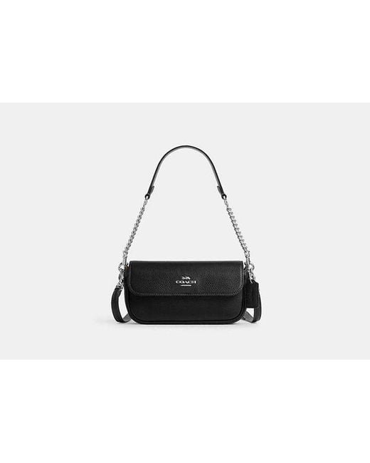 COACH Hailey Flap Bag in Black | Lyst UK