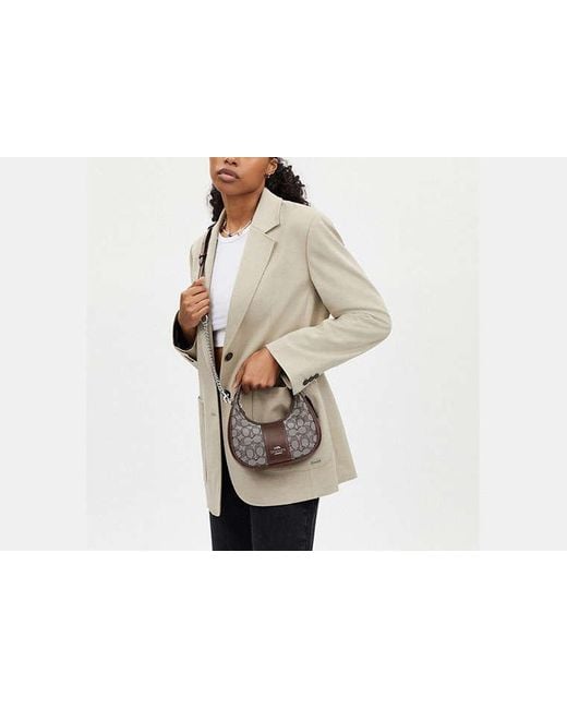 COACH Carmen Mini Crossbody Bag - Brown | Cotton in Black | Lyst