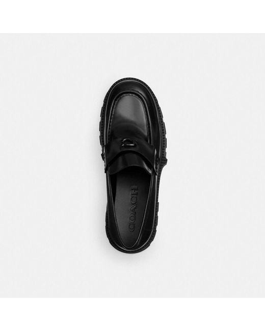 COACH Platform Loafer in Black for Men | Lyst