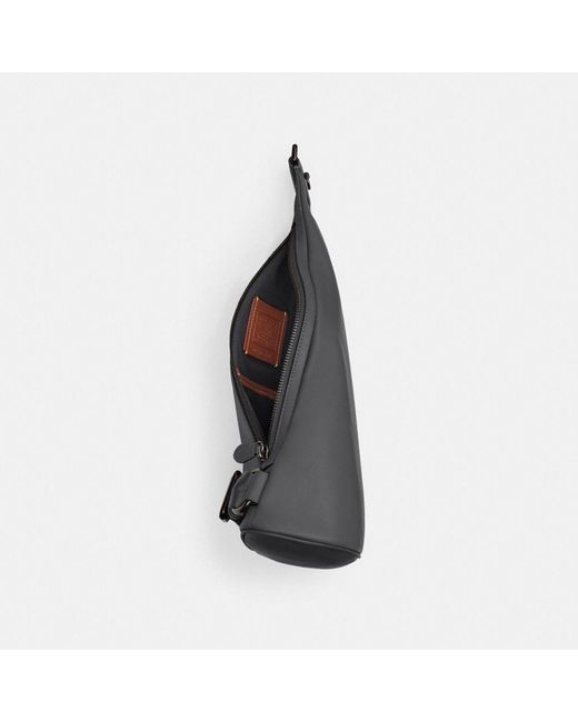 COACH Triangle Sling Bag in Black for Men | Lyst