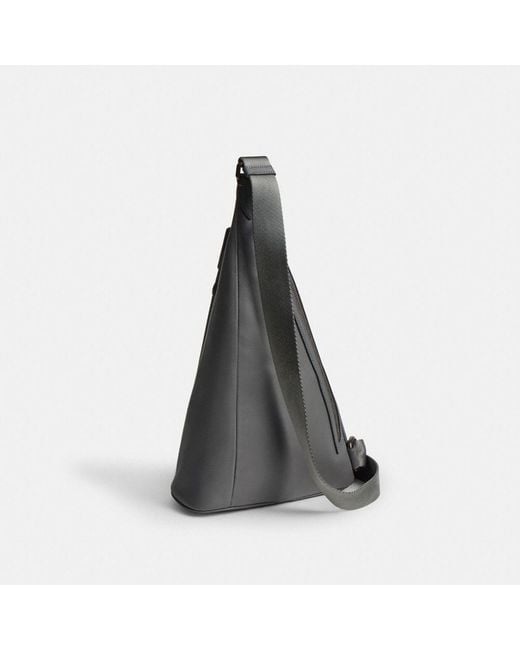 COACH Triangle Sling Bag in Black for Men | Lyst