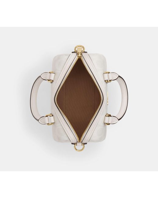 COACH Mini Rowan Crossbody Bag In Signature Canvas in Black | Lyst UK