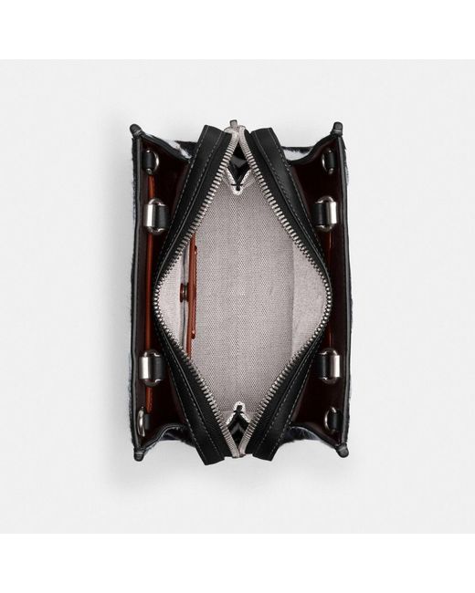 COACH Rogue 20 In Haircalf With Zebra Print in Black | Lyst