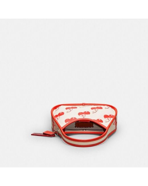 COACH Ergo Bag In Topia Leather With Cherry Print in Red | Lyst