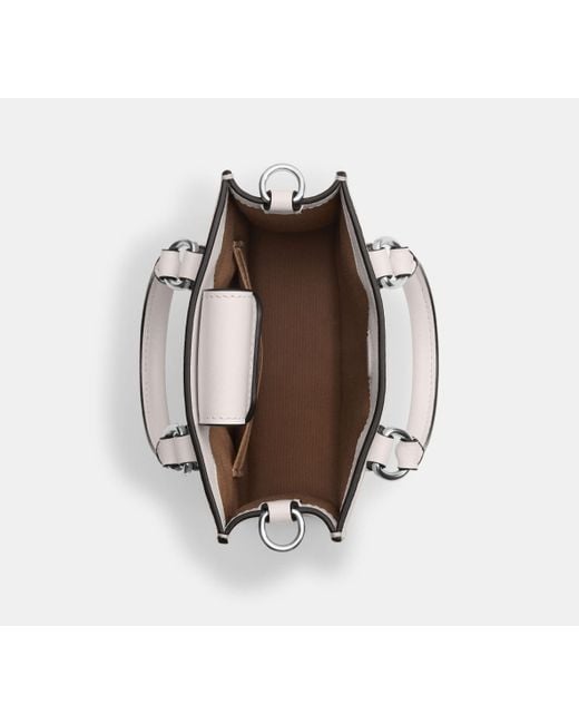 COACH Mini Tote In Signature Canvas in Black | Lyst UK