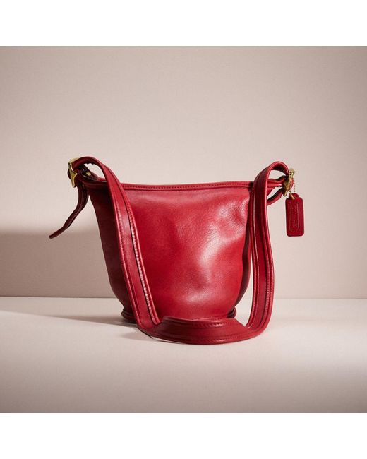 COACH Vintage Small Bucket Bag in Red | Lyst