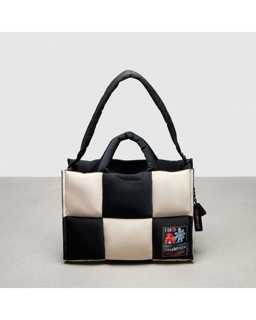 COACH Topia Loop Tote In Recycled Polyester With Checkerboard Quilting ...