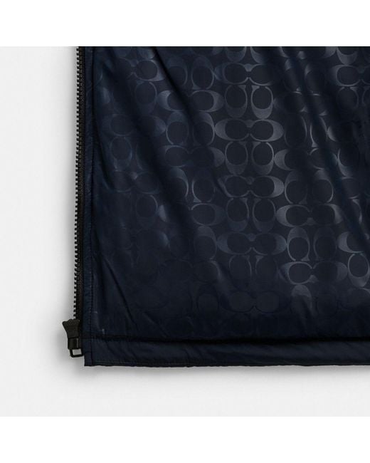 COACH Down Puffer Jacket In Recycled Polyester in Blue for Men | Lyst